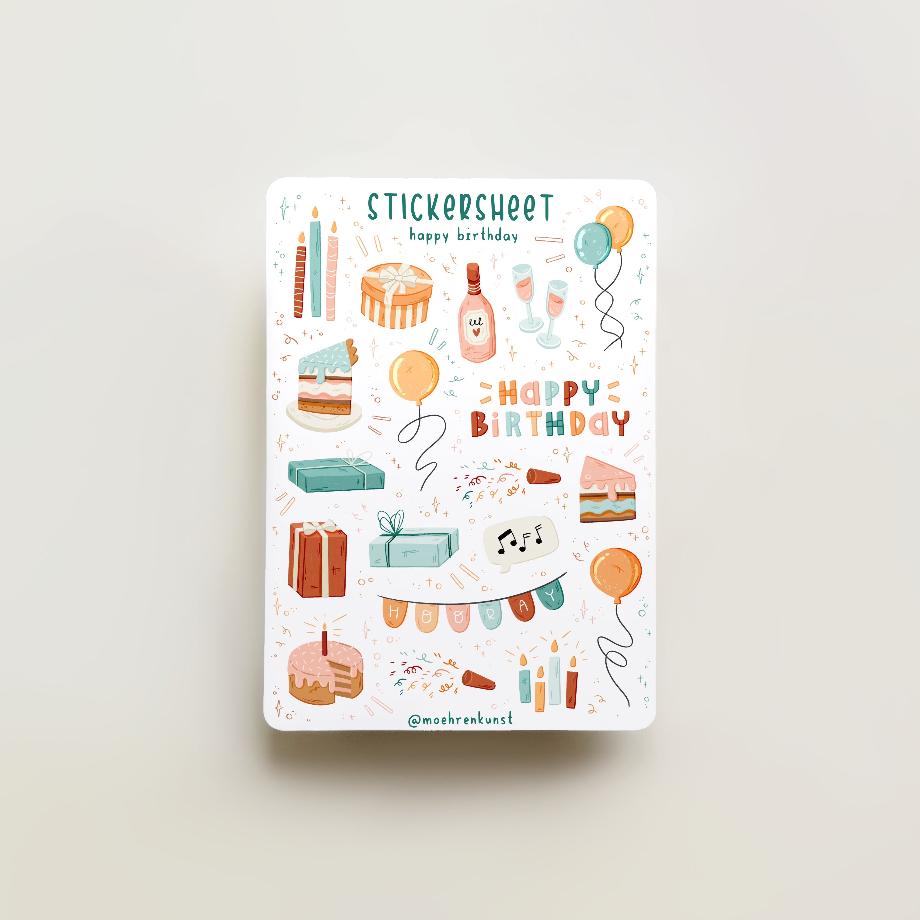 Sticker Sheet - Happy Birthday | Stickers | moehrenkunst🥕