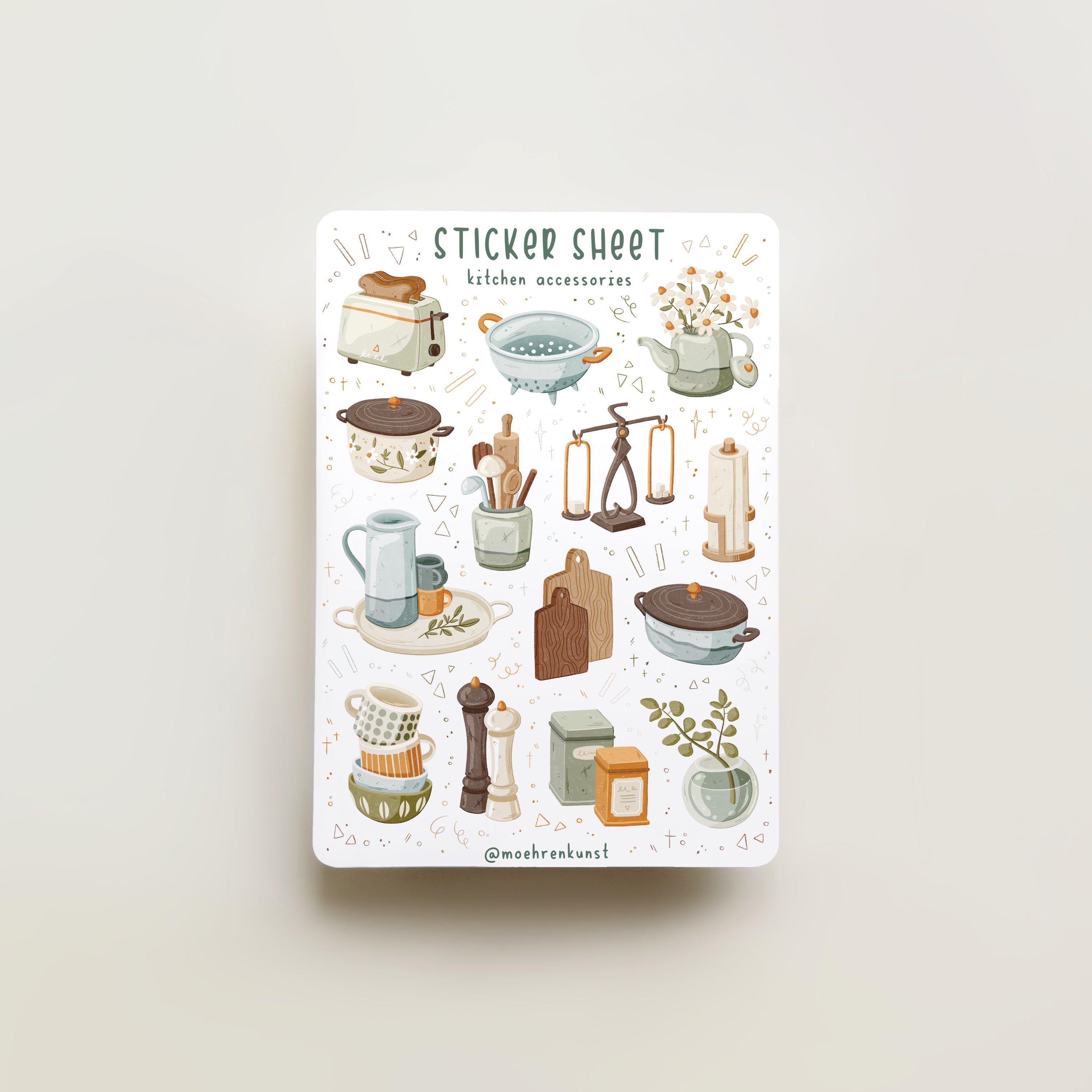 Sticker Sheet - Kitchen Accessories | Planner Stickers | moehrenkunst🥕